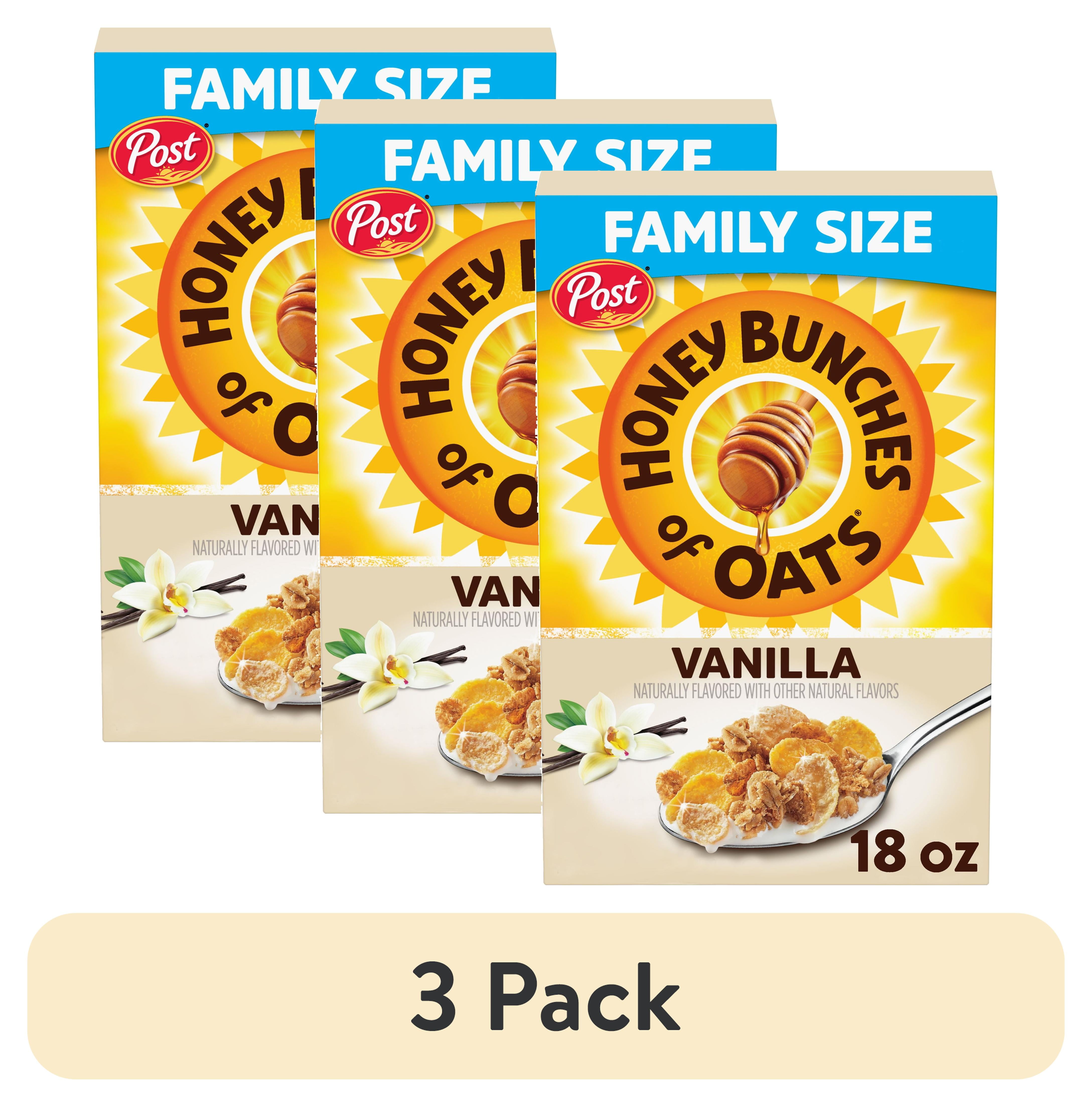 (3 pack) Post Honey Bunches of Oats Vanilla Breakfast Cereal, Vanilla ...