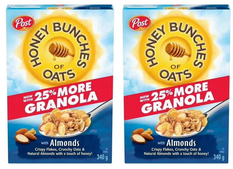 Post Honey Bunches of Oats With Almond Cereal, 340g (2 Pack) - Walmart.com