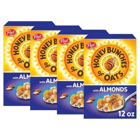 (4 pack) Post Honey Bunches of Oats with Almonds Breakfast Cereal ...