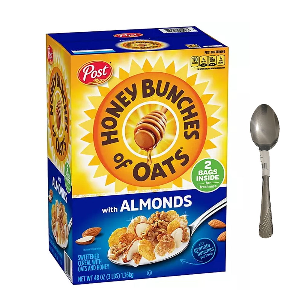 Post Honey Bunches of Oats with Crispy Almonds (48 oz.)With Spoon ...