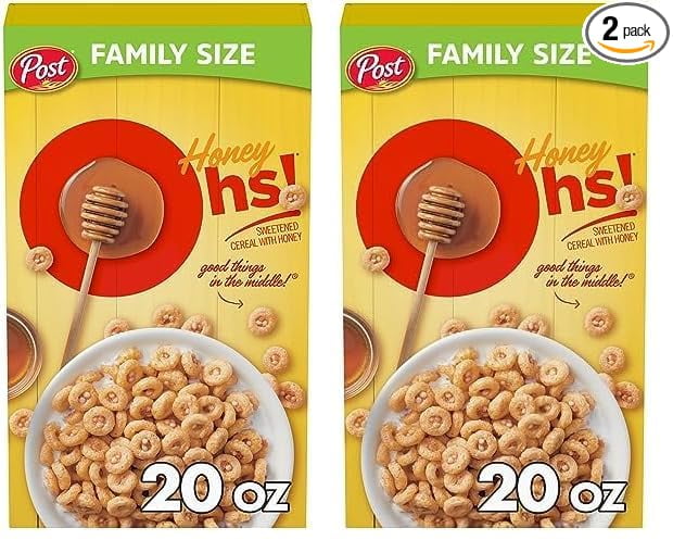 Post Honey Oh!s® cereal, Filled Ohs Breakfast Cereal, Breakfast Snacks ...