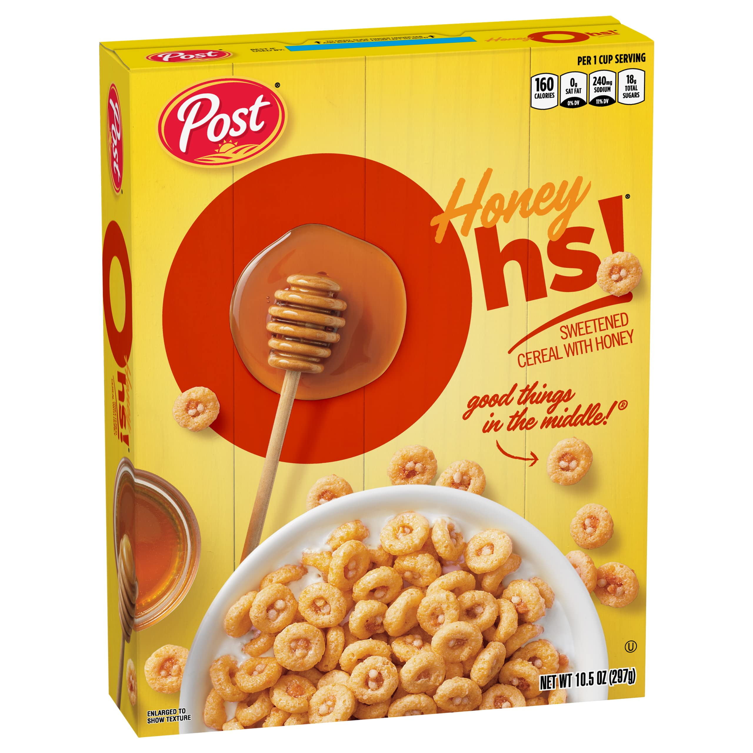 Post Honey Ohs! Cereal, Filled Ohs Breakfast Cereal, Breakfast Snacks ...