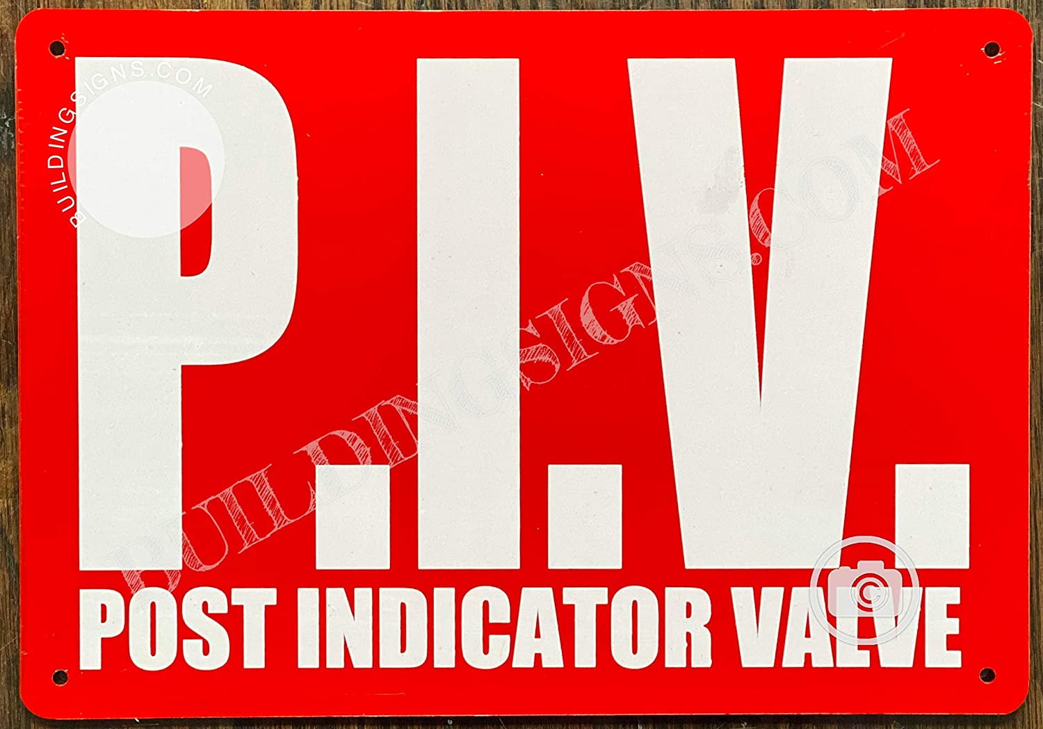 Post Indicator Valve Sign (RED Reflective, Aluminium 7X10,Rust Free ...