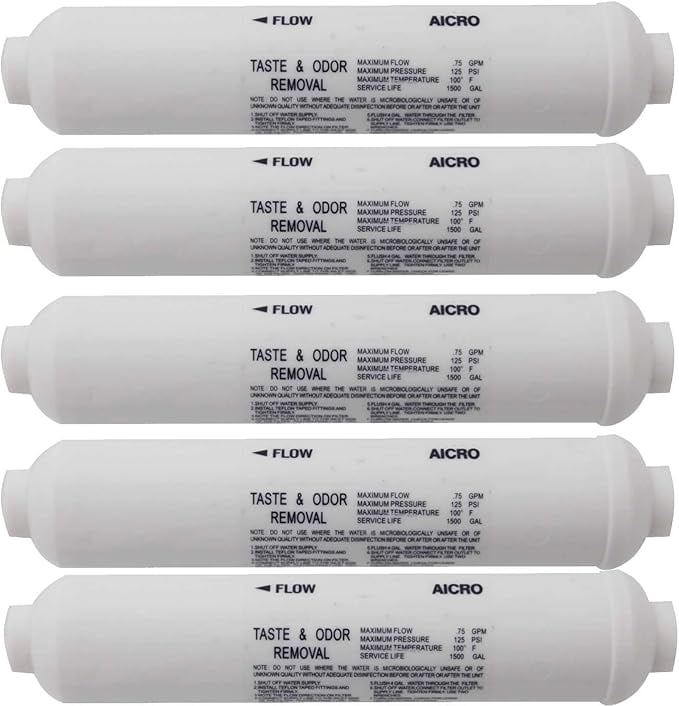 Post Inline Carbon GAC Water Filter Reverse Osmosis RO Ice T/33 pack of ...