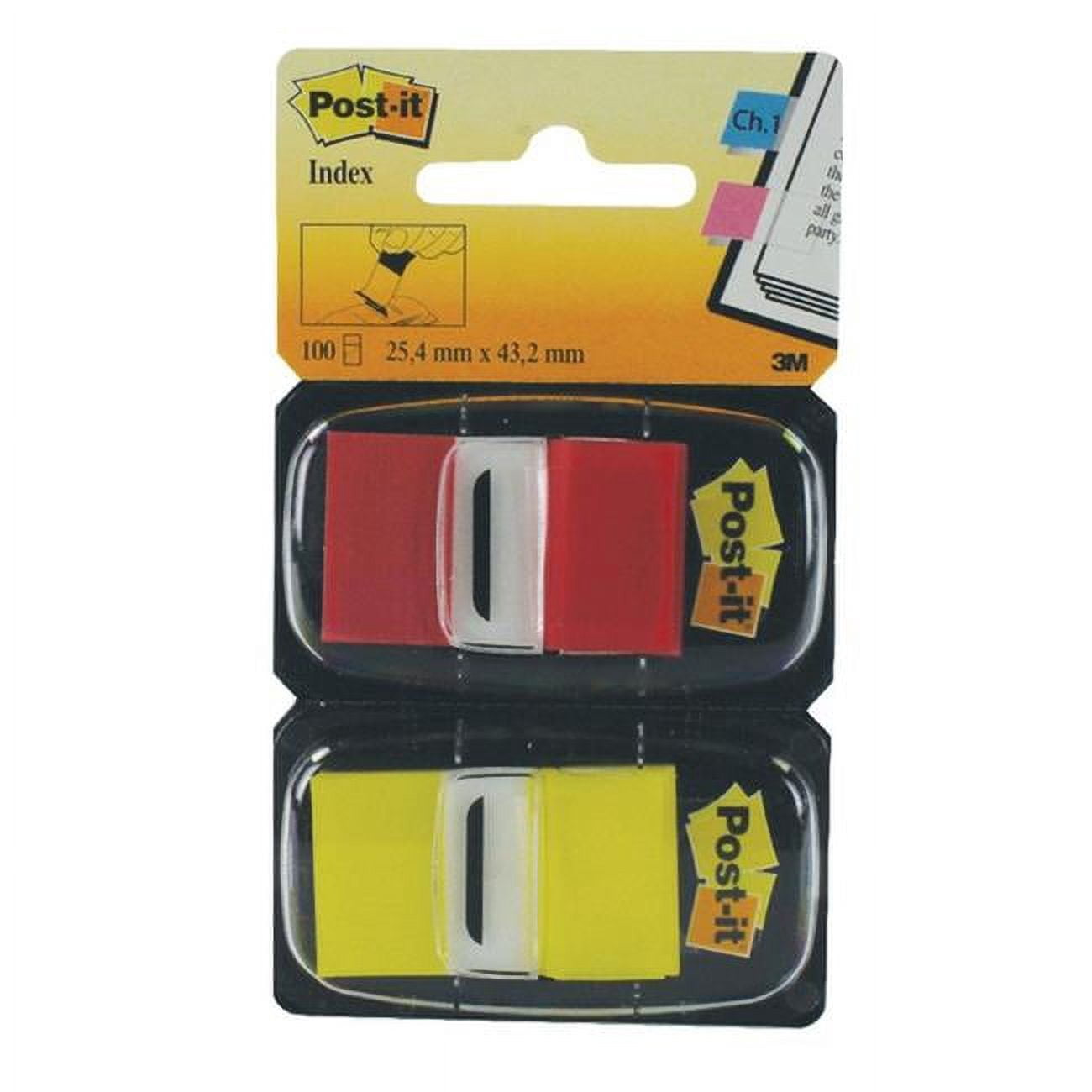 Post-It MMM680-R-Y2 Index Flags - Yellow & Red - Case of 100 - 2 Pack ...
