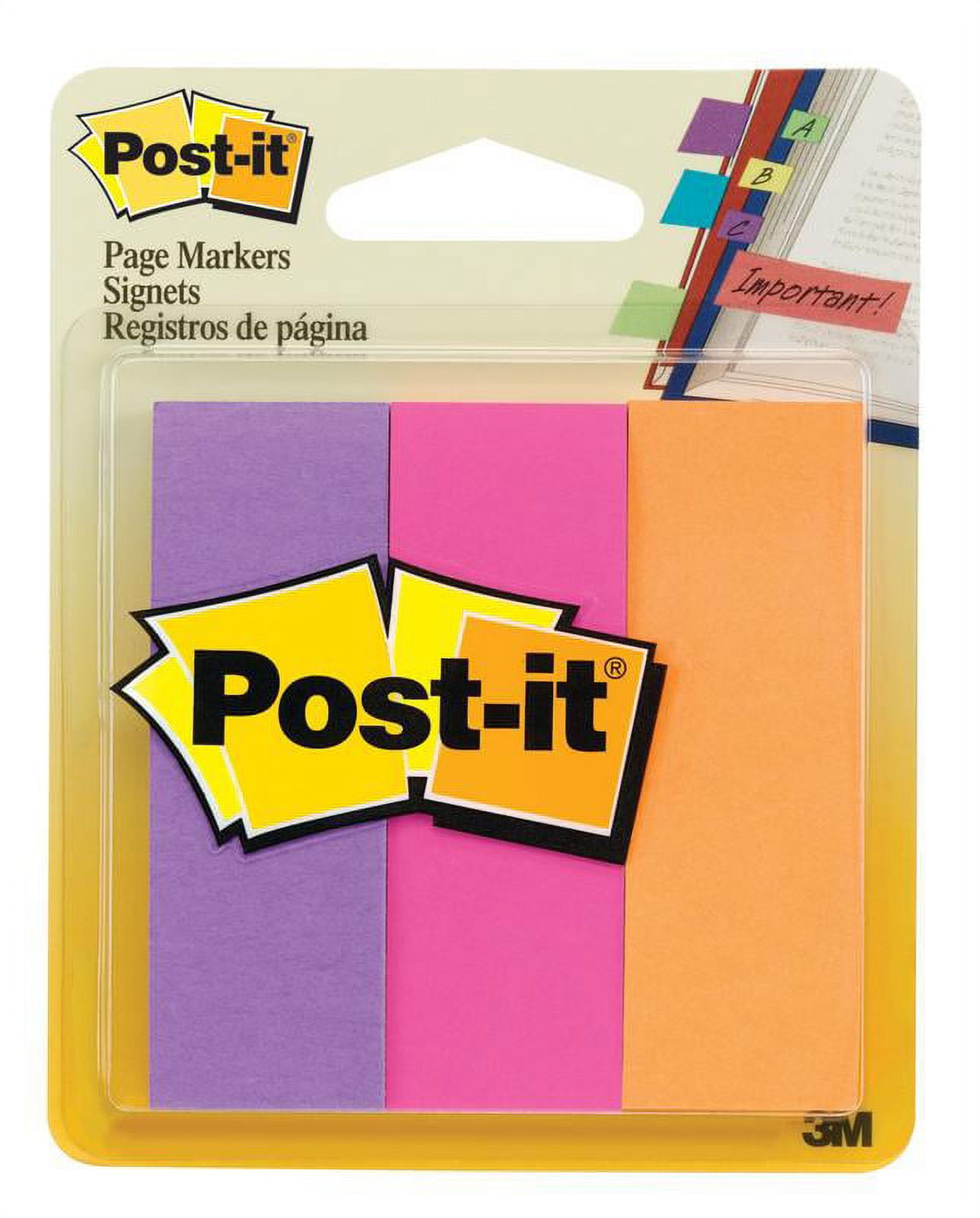 Post-It Page Marker, Assorted, 50-Sheets, 3-Pack - Walmart.com