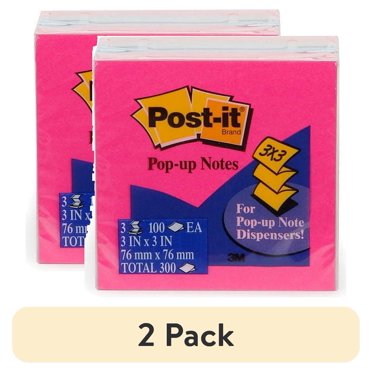 Post-it® Sticky Notes Dispenser, Poptimistic Collection, 3in x 3in, 12 ...