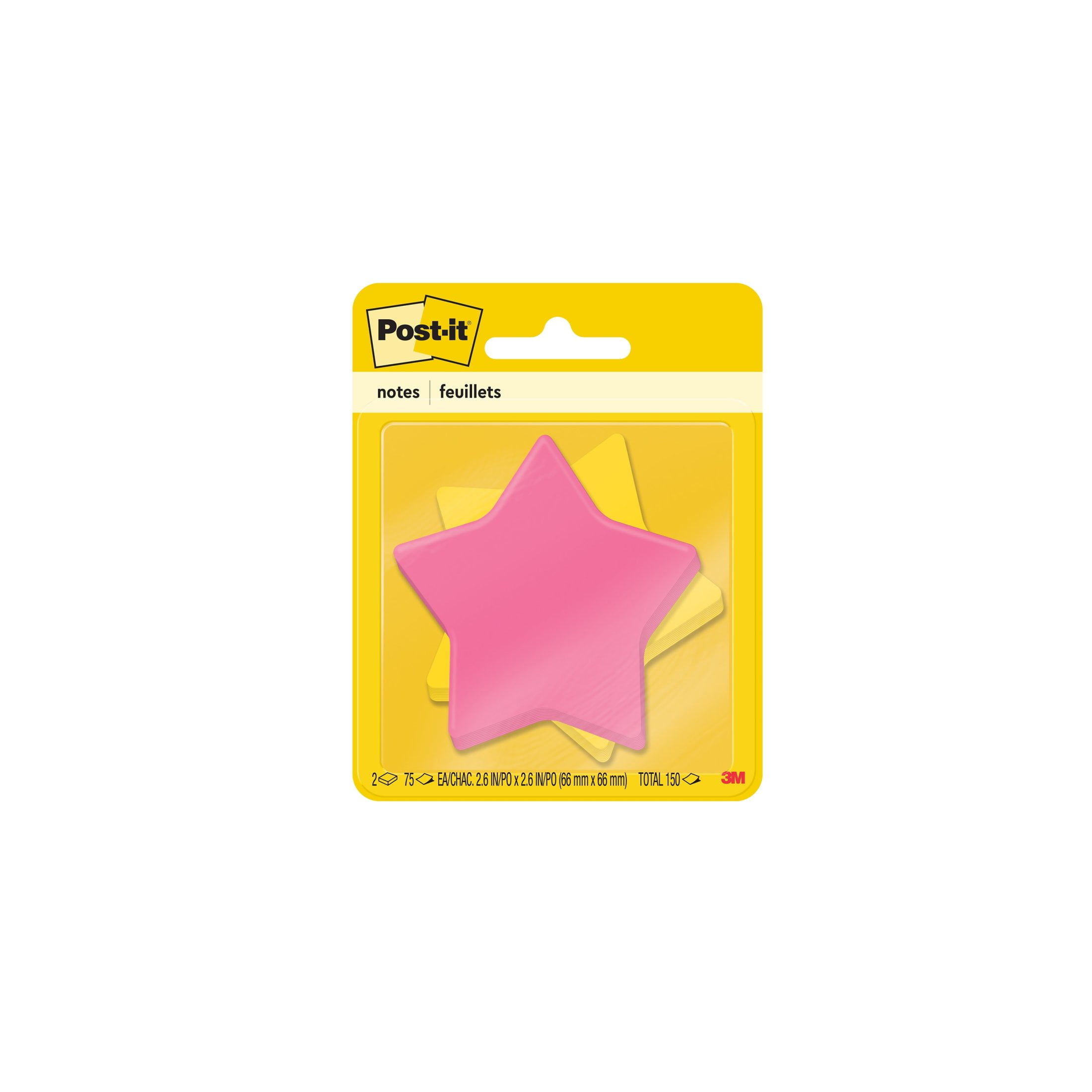 Post It Star and Heart-shaped Note Pads, 2 Pack, Assorted - Walmart.com