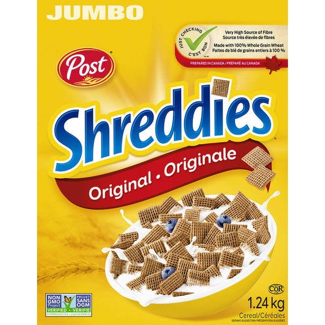 Post Jumbo Shreddies Cereal, 1.24kg/43.73oz {Imported from Canada ...