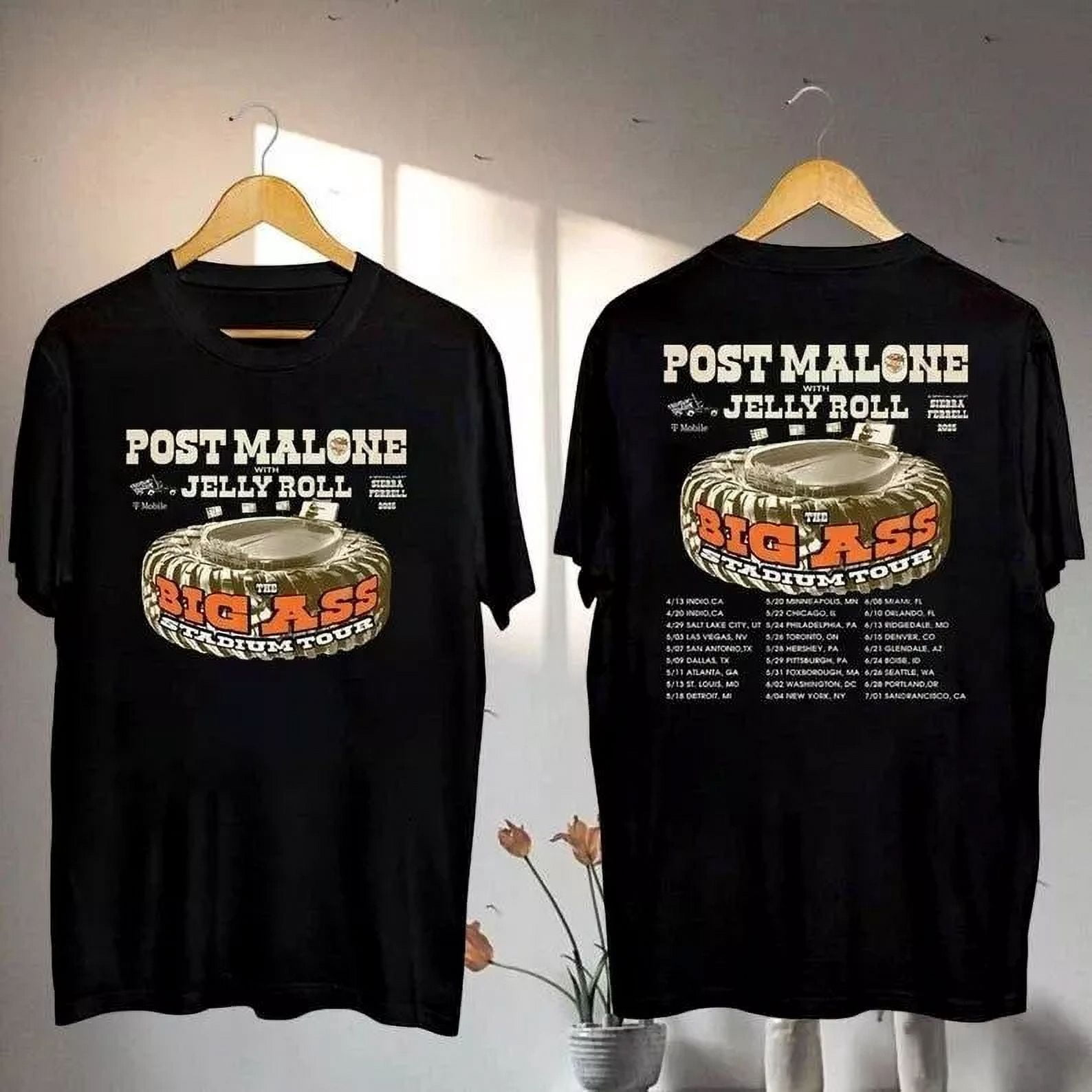 Post Malone Big Ass Stadium Tour 2025 Shirt Post Malone And Jelly Shirt ...