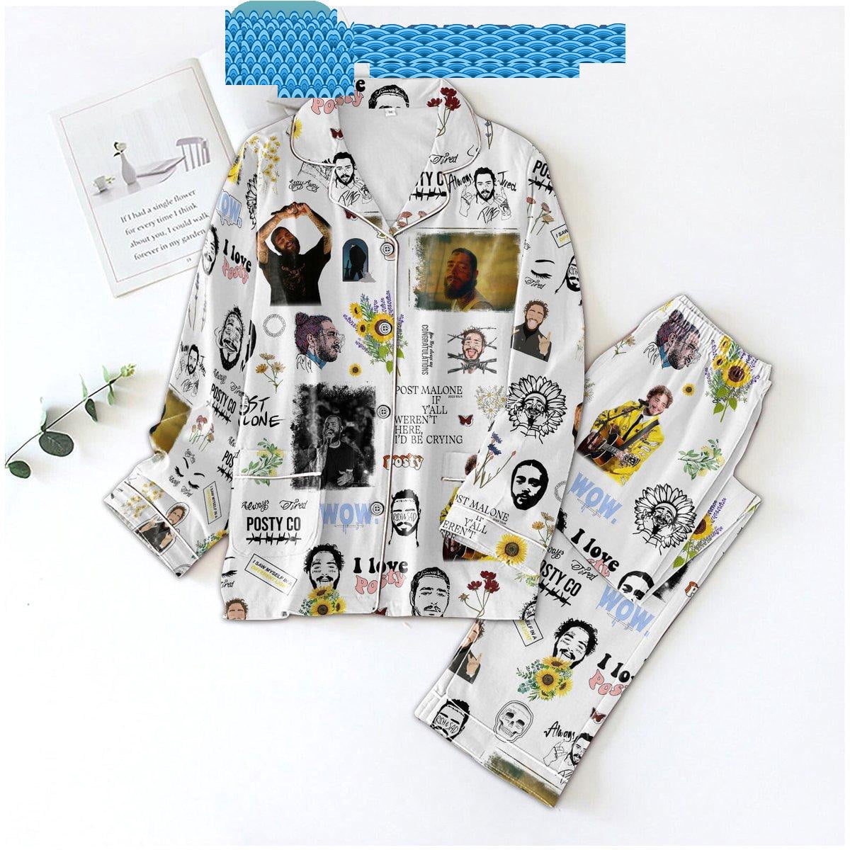 Post Malone F-1 Trillion I Love Posty Polyester Pajamas Set - Walmart.com