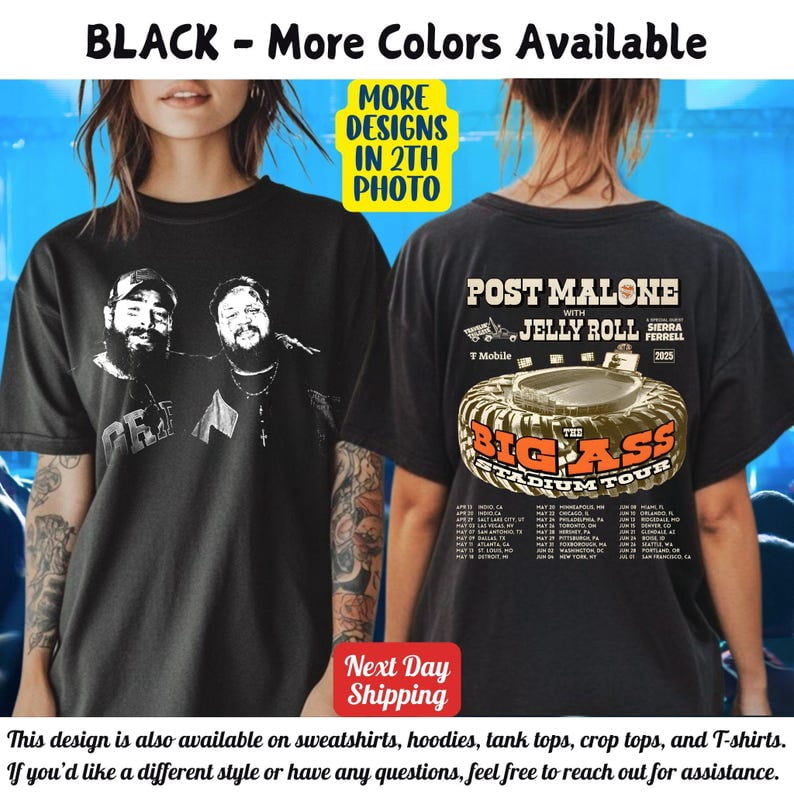 Post Malone, Post Malone Shirt, Post Malone Tour, Big Ass Stadium Tour ...