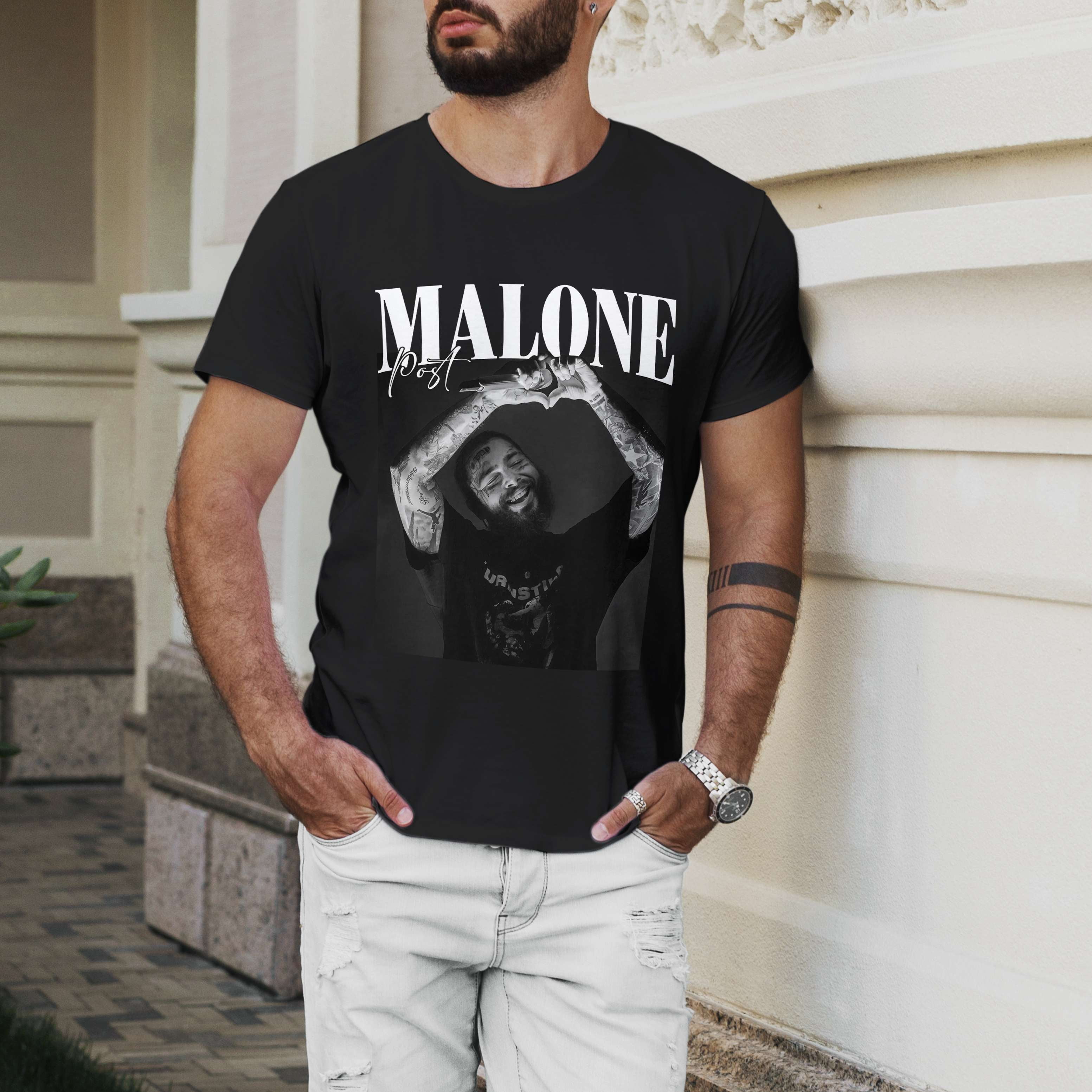 Post Malone Rap Music Merch T-Shirt, Austin Album Vintage Rapper 90s ...