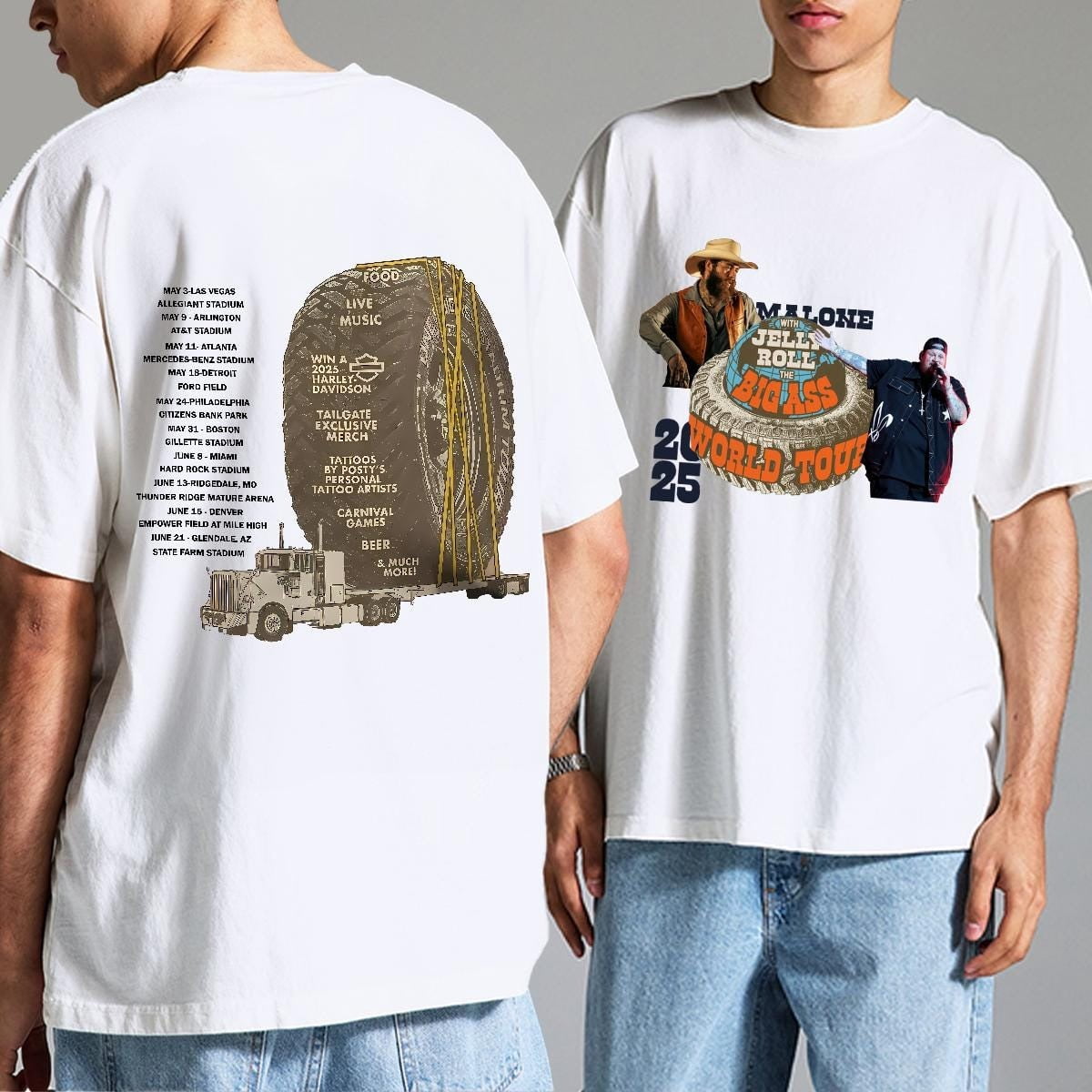 Post Malone Tour 2 Side Shirt, Big Ass Stadium Tour T-Shirt, Posty 2025 ...