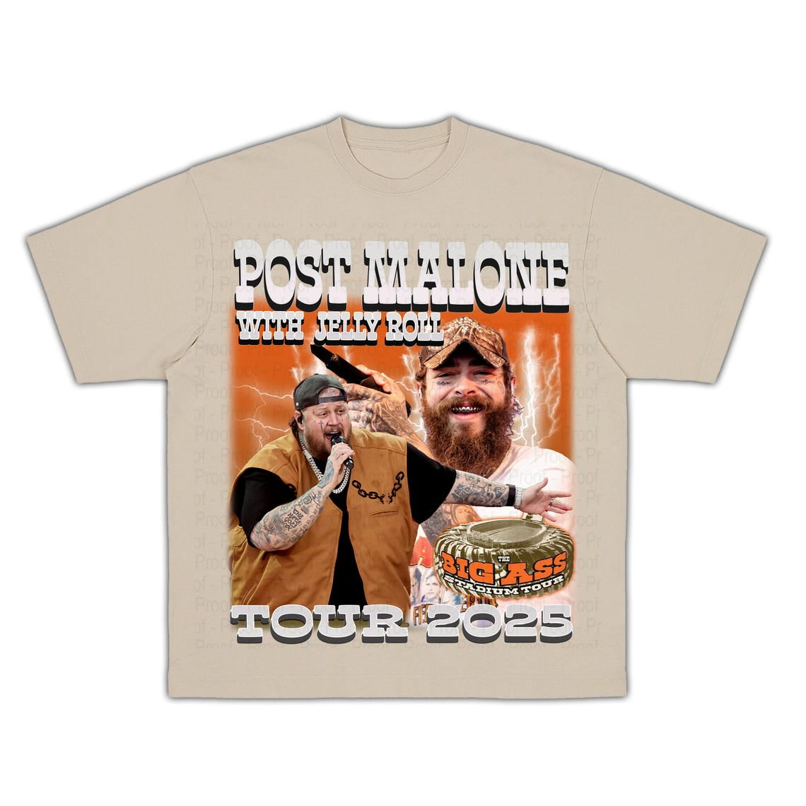Post Malone Tour, Post Malone Big Ass Stadium Tour 2025 Shirt,Sand ...