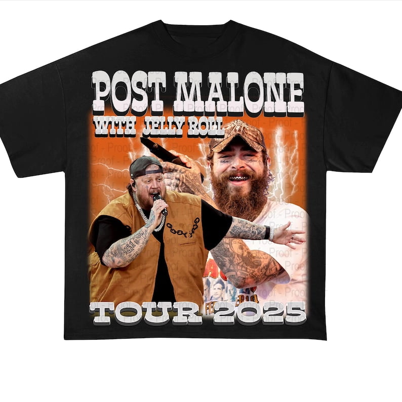 Post Malone vs Jelly Roll Tour 2025 For Fans Men Women - Walmart.com
