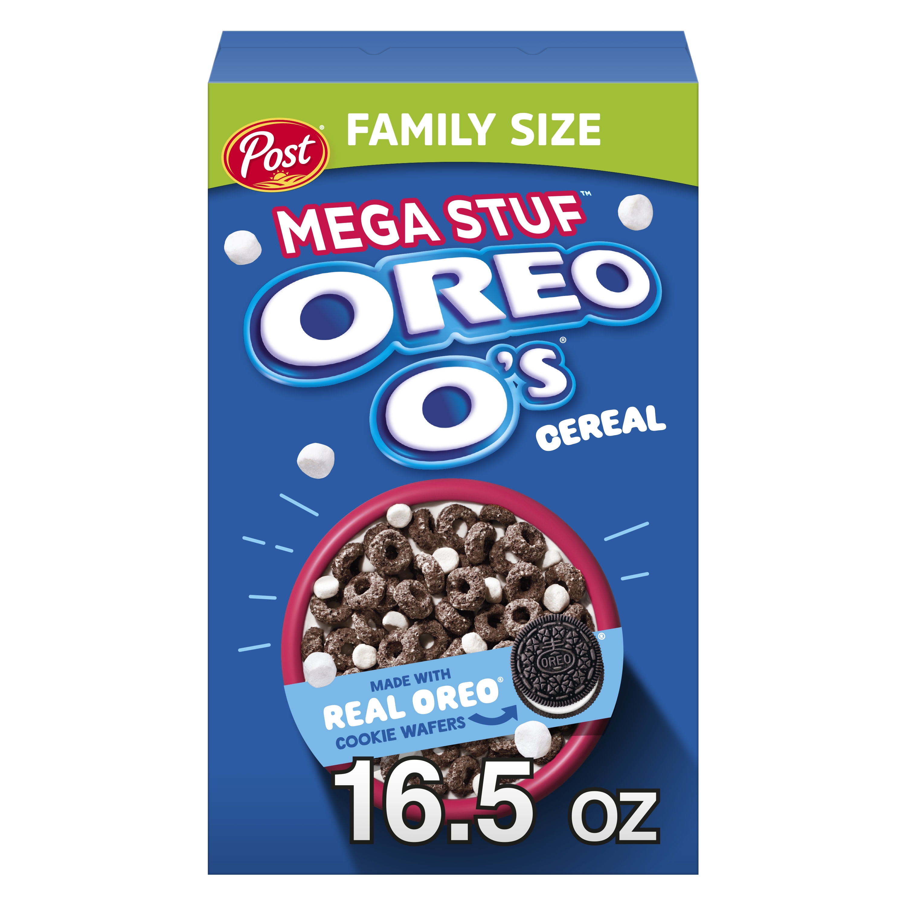 Post Mega Stuf OREO O's Cereal, 16.5 oz Box - Walmart.com