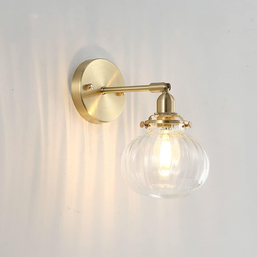 Post-Modern Copper Wall Mounted Light Elegant Glass Wall Sconces Indoor ...