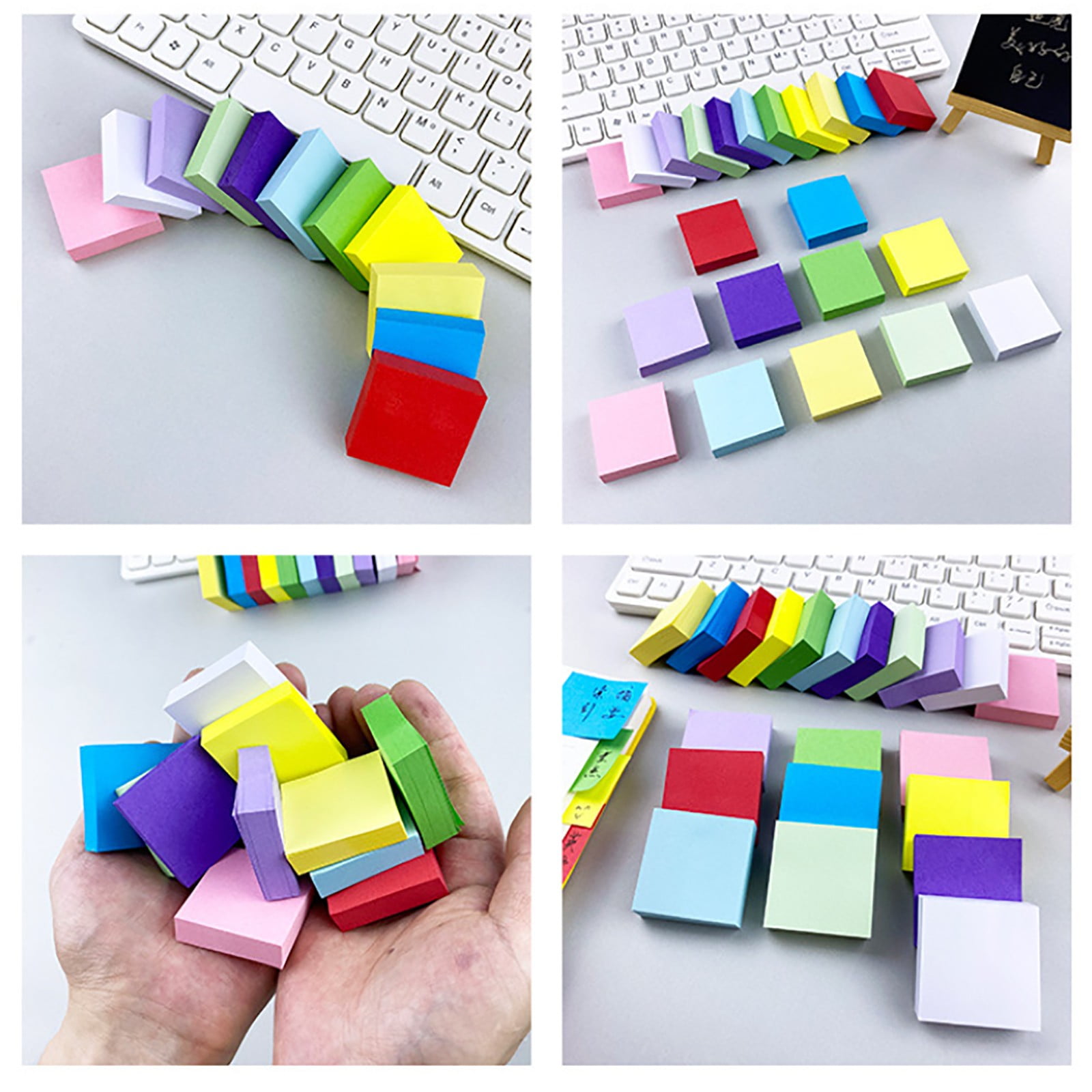 Post It Notes Clearance! Dusknt Colorful Small Square Sticky Notes Mini ...