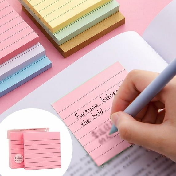Post Notes, Tyeign Lined Sticky Notes 6 Pads 3X3 Inches Aesthetic Pads ...