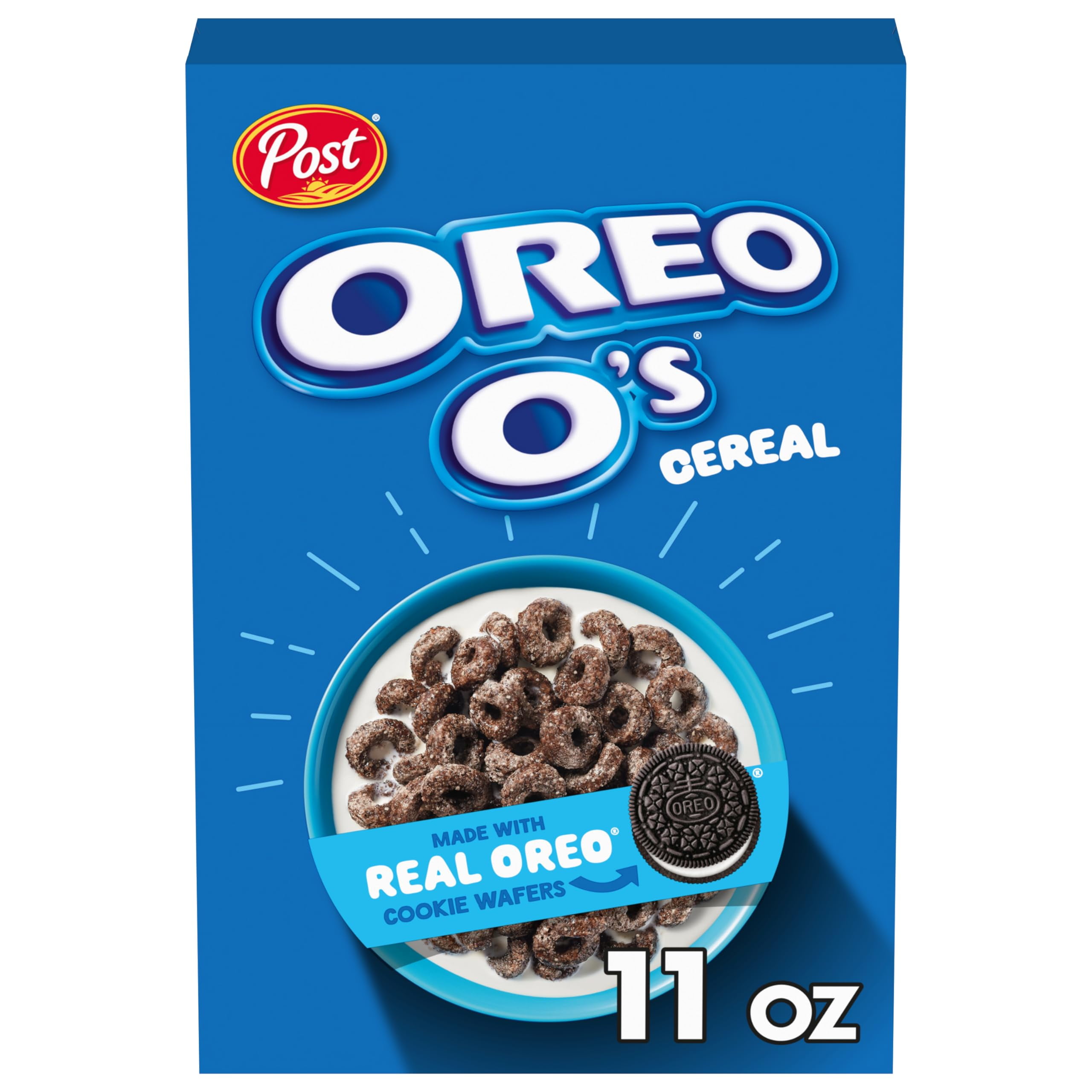 Post OREO Os Breakfast Cereal, Chocolatey OREO Cereal, 11 OZ Box ...