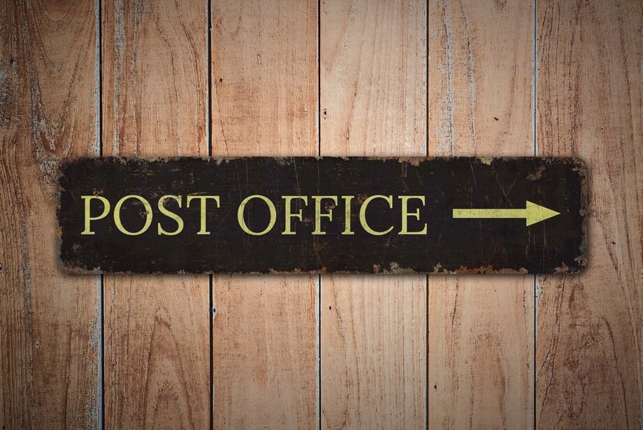 Post Office Sign Vintage Style Sign Post Office Decor Post Office Sign ...