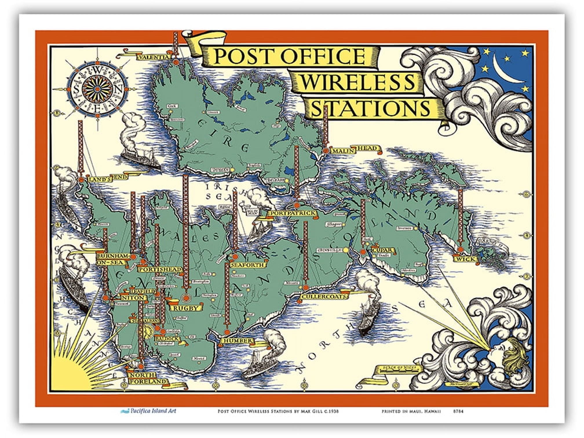 Post Office Wireless Stations in Great Britain England - Vintage ...