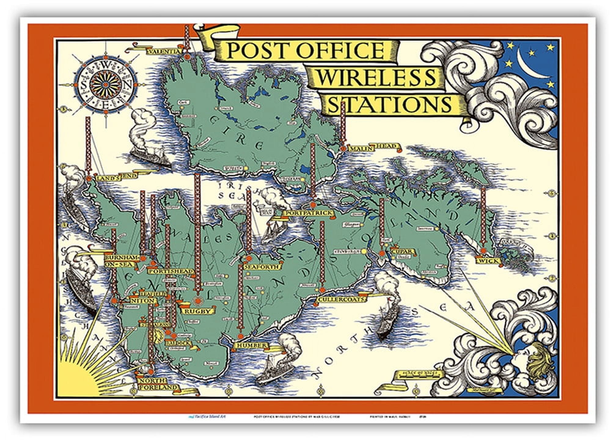Post Office Wireless Stations in Great Britain England - Vintage ...