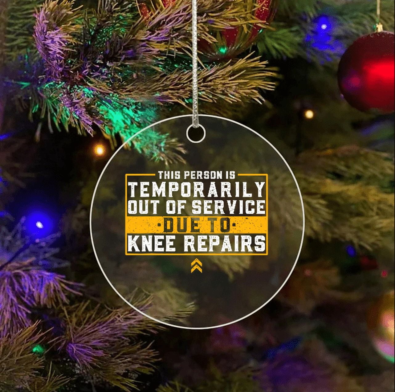 Post Op Knee Replacement Broken Knee Surgery Recovery Ornament, Home ...