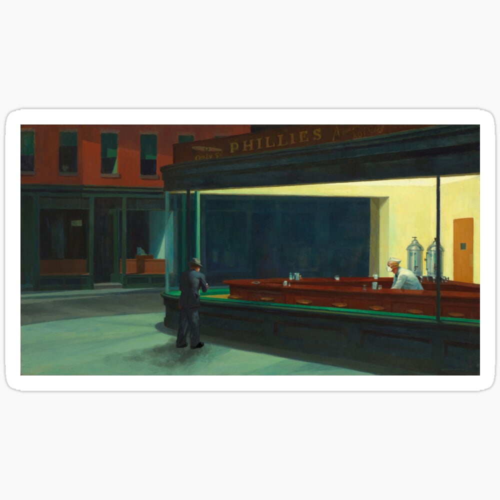 Post Outbreak Nighthawks Sticker Phone Decal Water Bottle Stickers Car ...