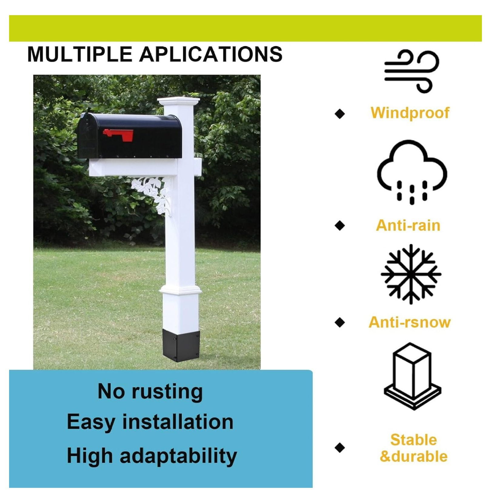 Post Protector Adjustable Stainless Steel (Range 3.3-6in), Deck, Wooden ...