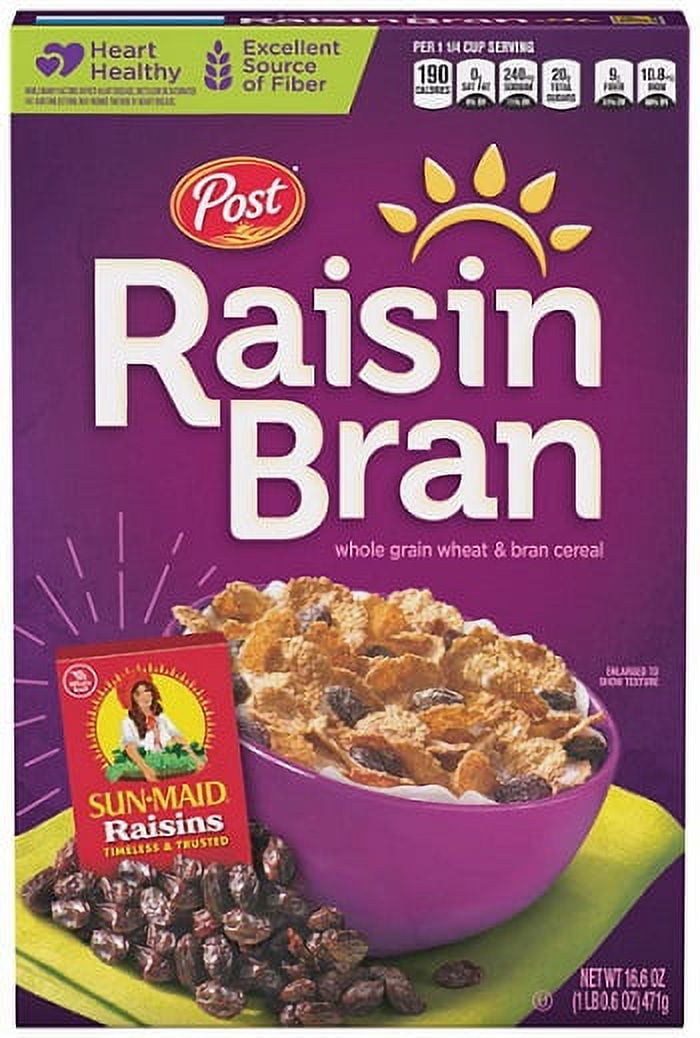 Post Raisin Bran Cereal Made with Wheat and Bran Flakes, 16.6 oz ...