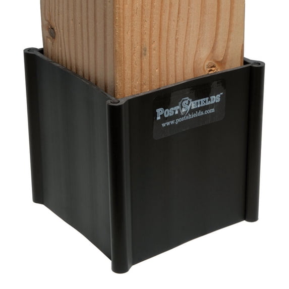 Post Shields Inc. 4 in. H X 4 in. W X 4 in. L Plastic Brown Fence Post ...
