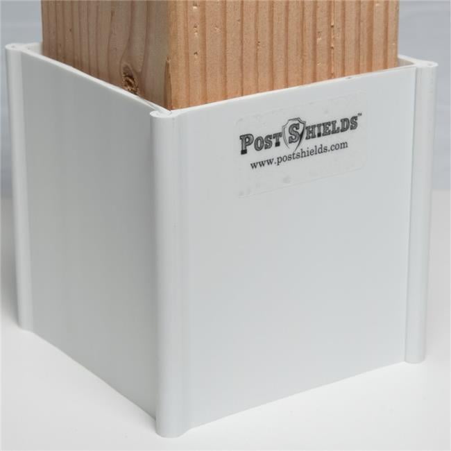 Post Shields 5282711020 Fence Post Protection, Plastic, Brown, 4" x 4 ...