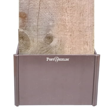 Post Shields Inc. 4 in. H X 4 in. W X 4 in. L Plastic Brown Fence Post ...