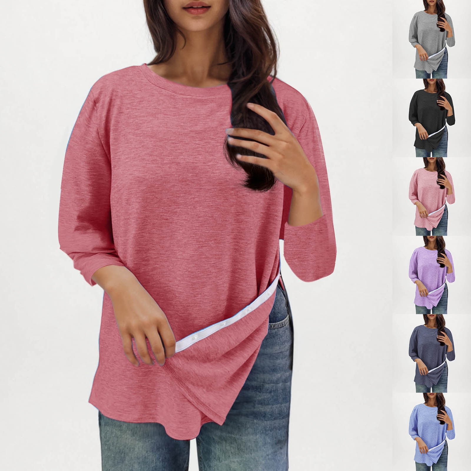 Post Shoulder Surgery Shirt Womens 3/4 Sleeve Tear Away Tops After ...