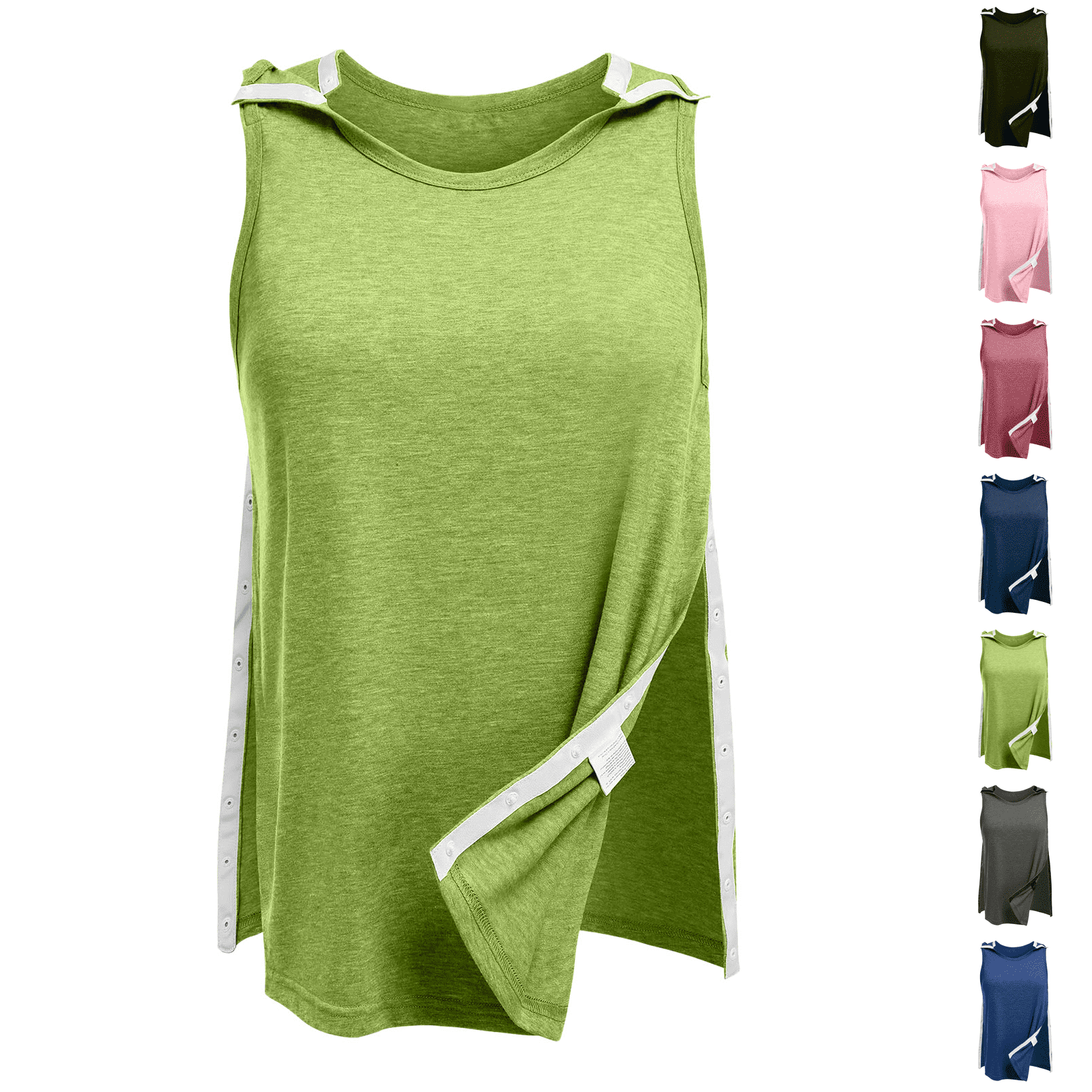 Post Shoulder Surgery Shirts for Women Tear Away Snap Button Rotator ...