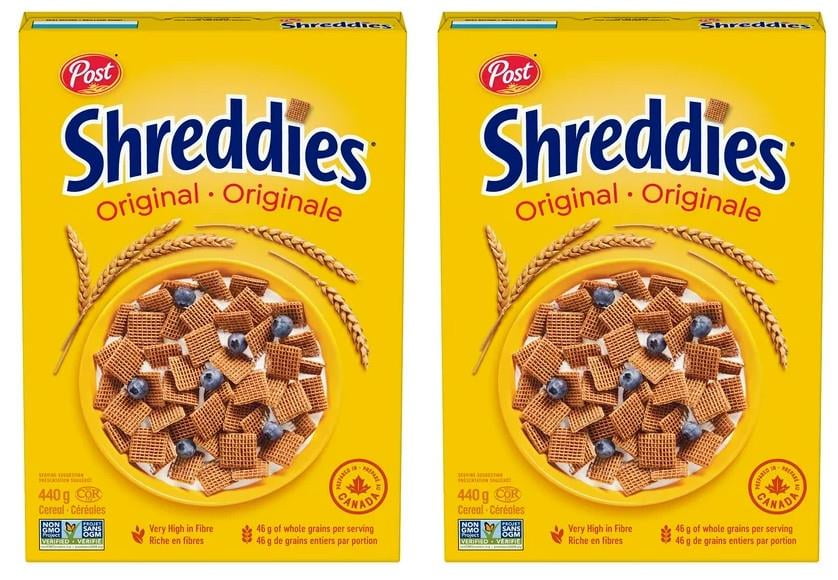 Post Shreddies Original Breakfast Cereal, 440g (2 Pack) - Walmart.com