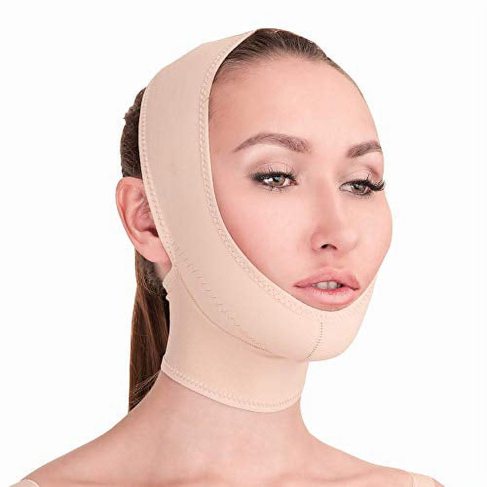 Post Surgical Chin Strap Bandage for Women - Neck and Chin Compression ...