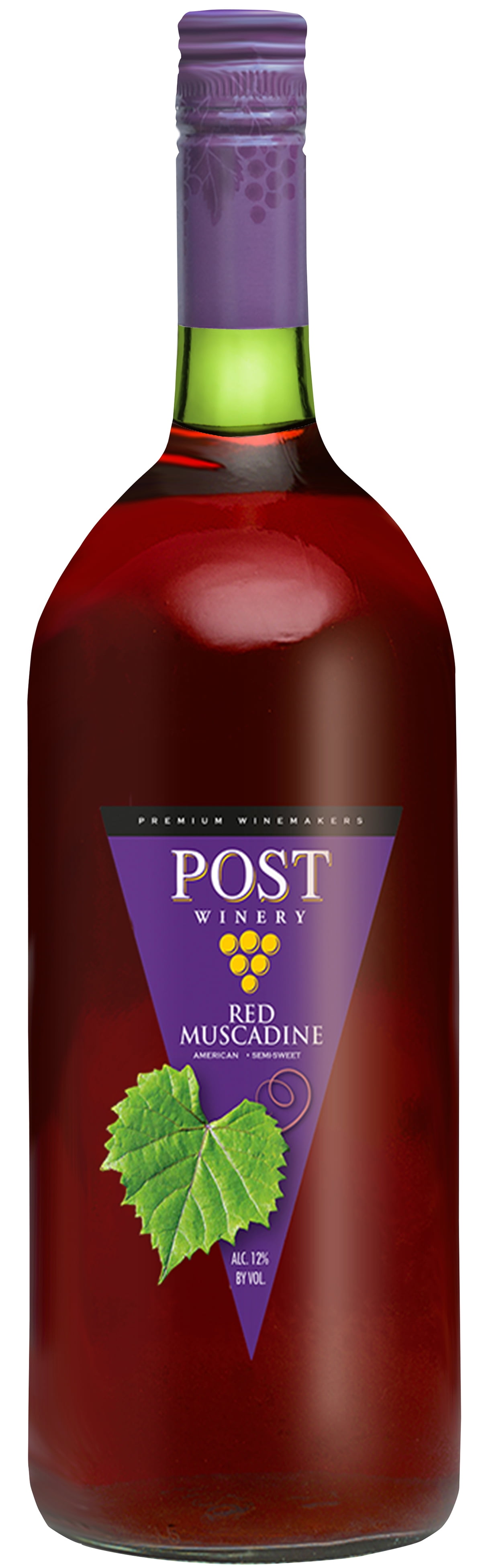 Post Winery Red Muscadine Red Wine, 12% ABV, Arkansas, 1.5 L Glass ...