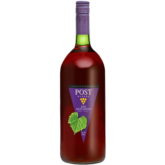 Post Winery Red Muscadine Red Wine, 12% ABV, Arkansas, 1.5 L Glass ...