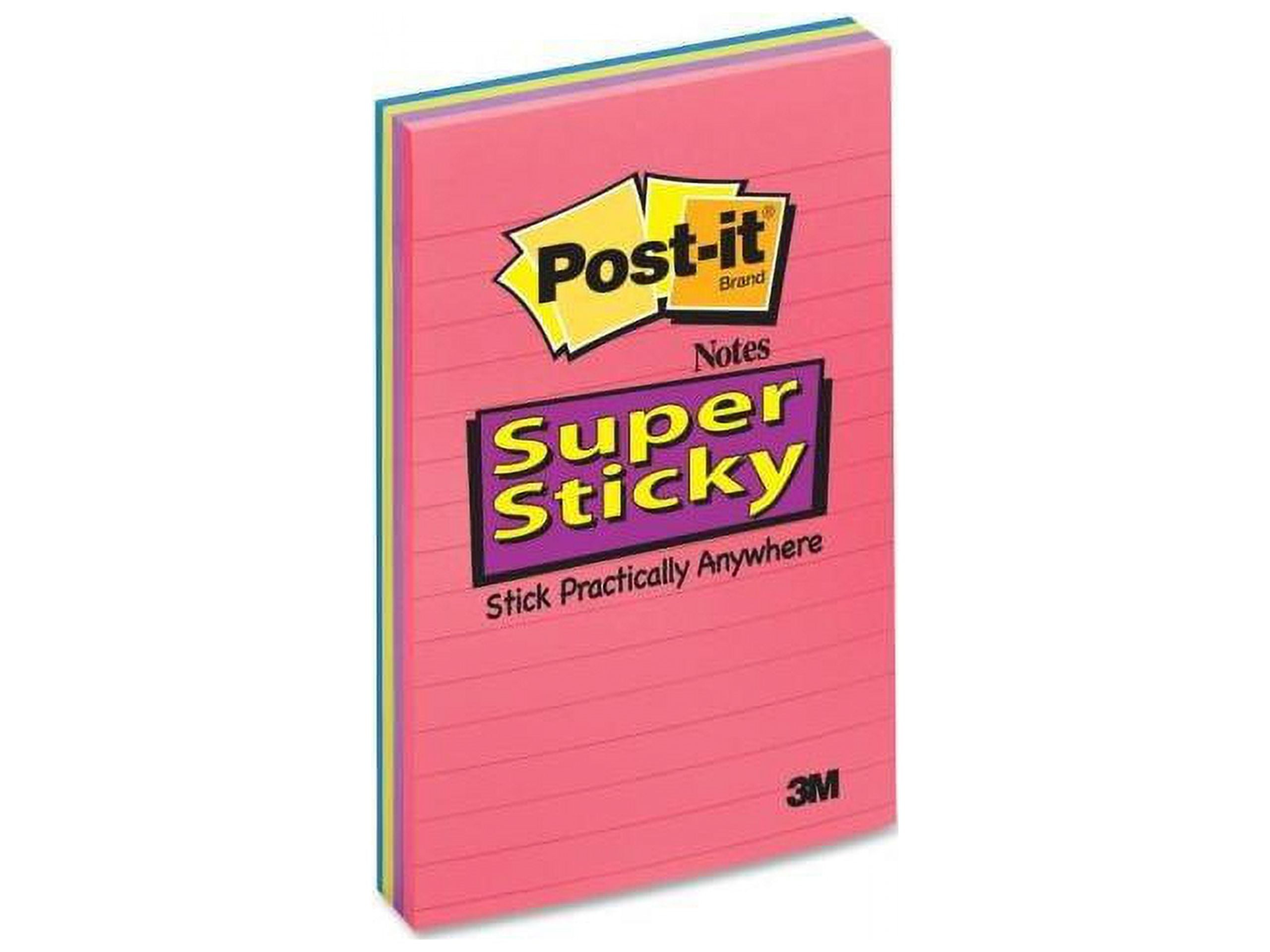 Post It 4621ssau Super Sticky Rio De Janeiro Lined Pads 4 X 6