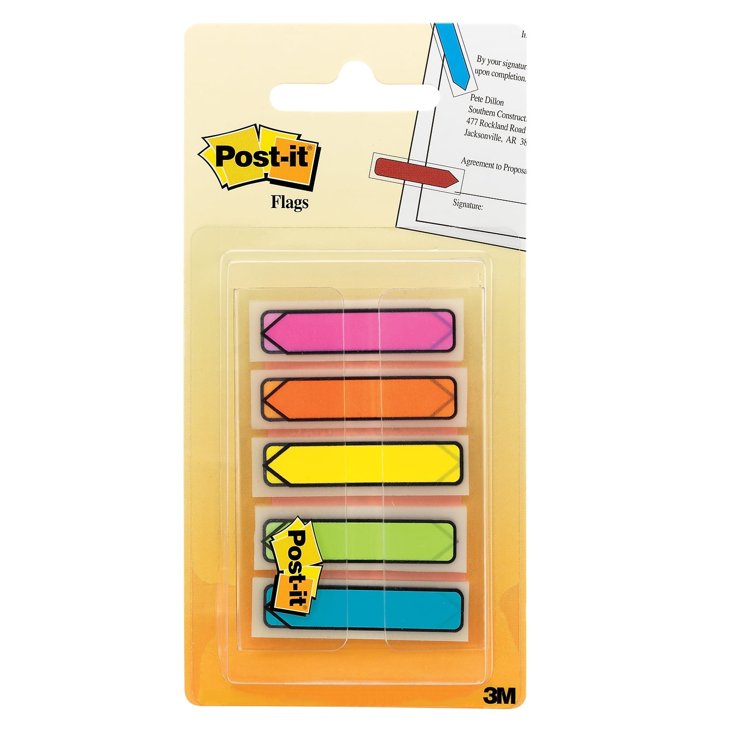 Post-it Arrow Flags .47" Wide Assorted Colors 100 Flags/Pack 2400 ...