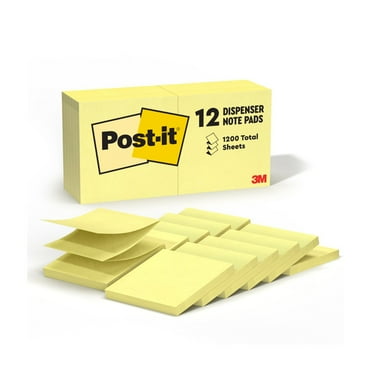 Post-it® Pop-up Notes - 1200 x Canary Yellow - 3" x 3" - Square - 100 ...