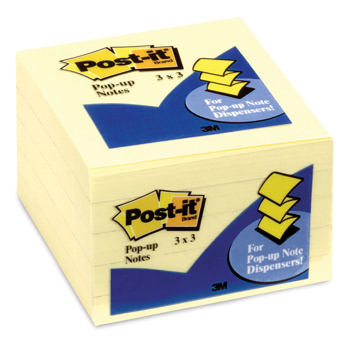 Post-it Dispenser Pop-up Notes, 3x3 in, 5 Pads, Canary Yellow, Clean ...