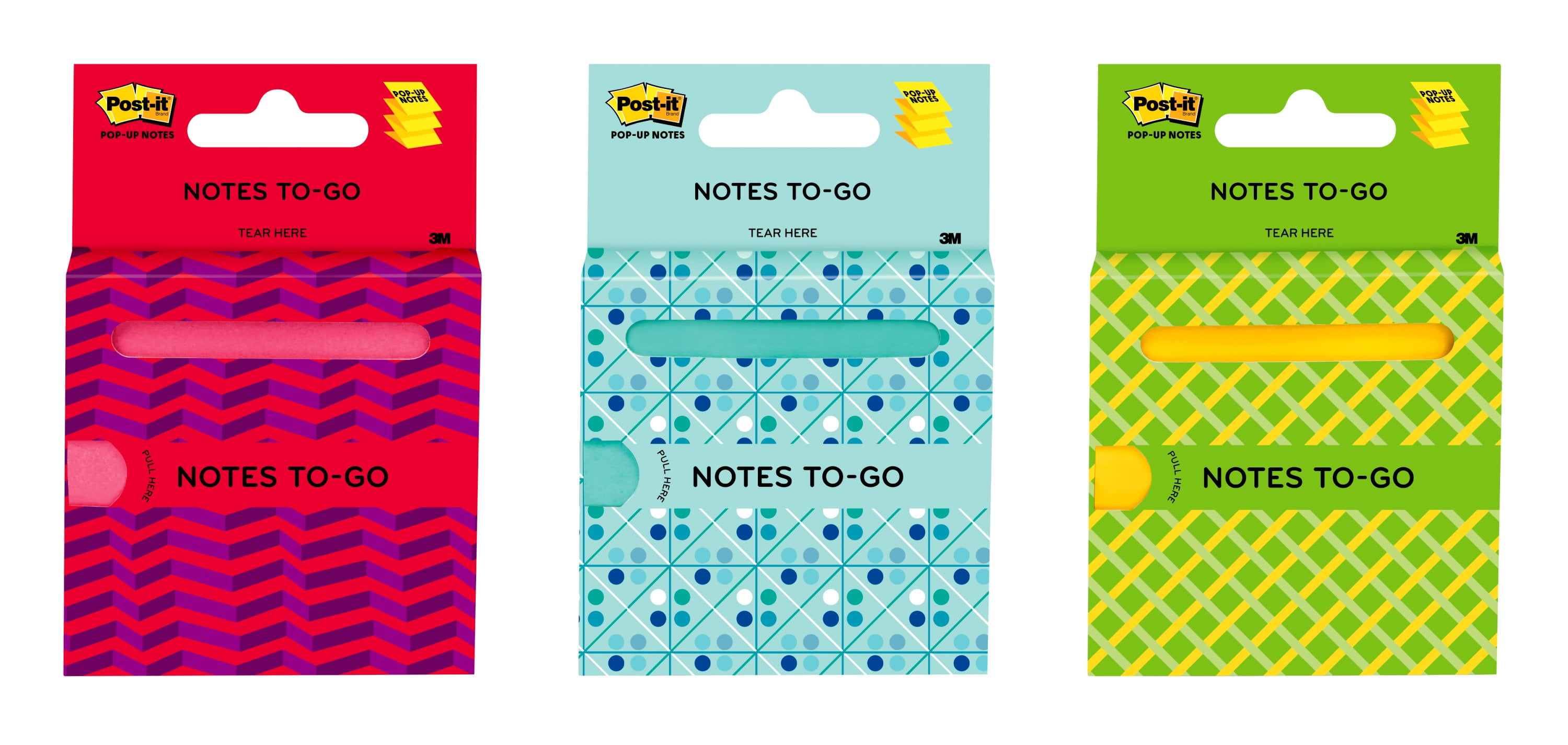 Post-it® Dispenser Pop-up Notes to Go, Mixed Case, 3 in. x 3 in., 1 ...
