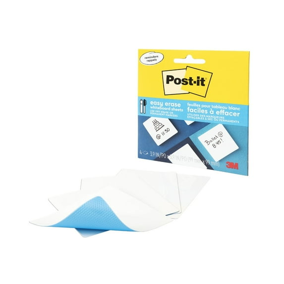 Post-it Whiteboard Sheets, 3.9 x 3.9 inches, Compatible with Dry Erase ...