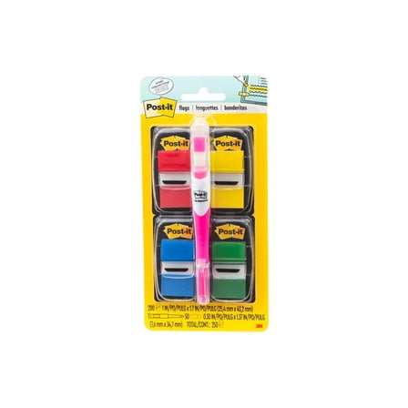 Post it "Sign Here" Flags, Assorted Colors, 1/2" Wide, 100 Flags ...