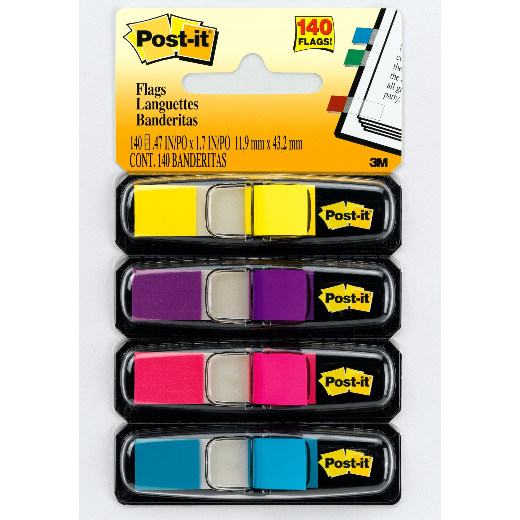 Post-it Flags, Assorted Colors, 140 Flags - Walmart.com