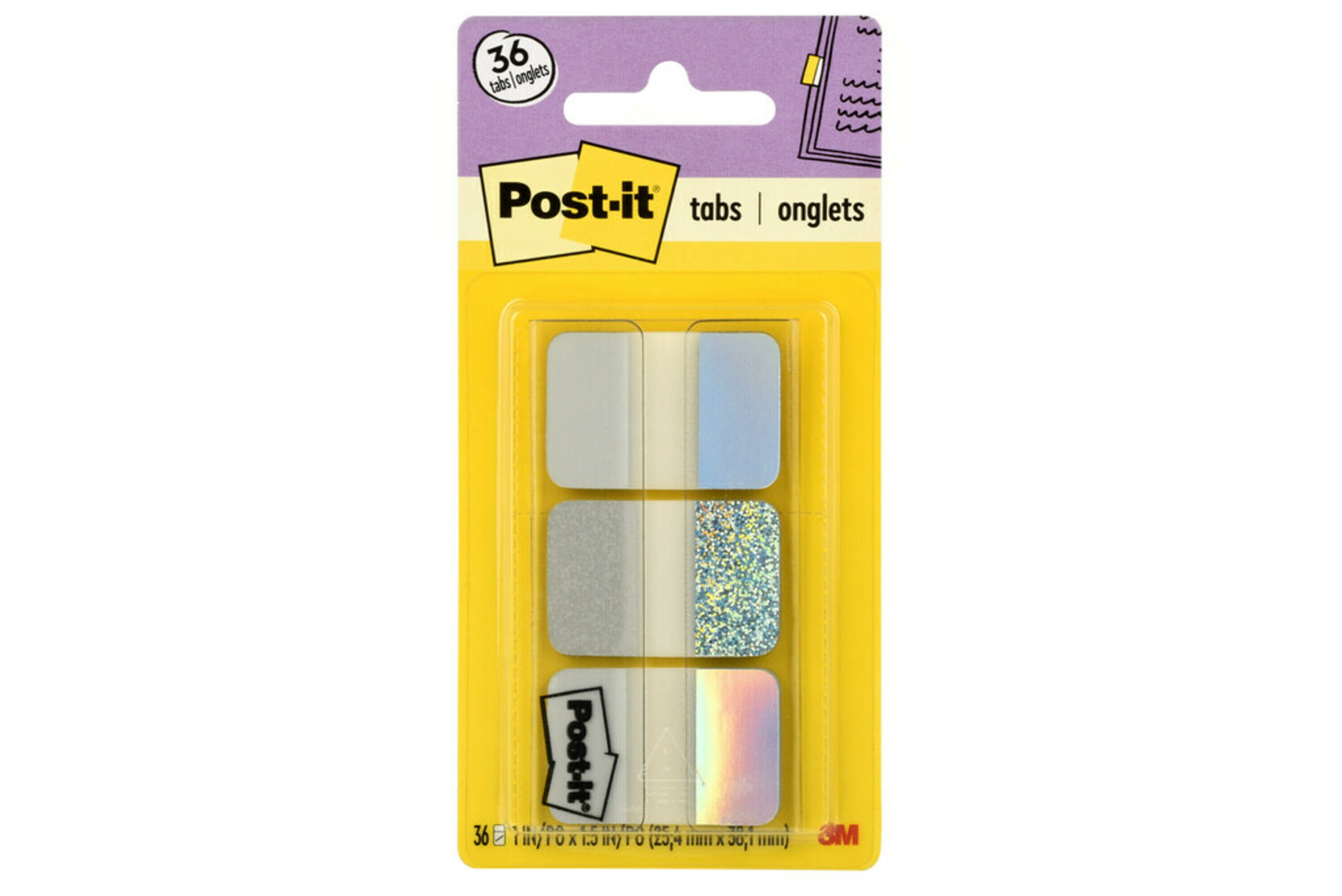 Post-it® Foil Tabs 686-FLGLO, 1 in x 1.5 in (25.4 mm x 38.1 mm ...